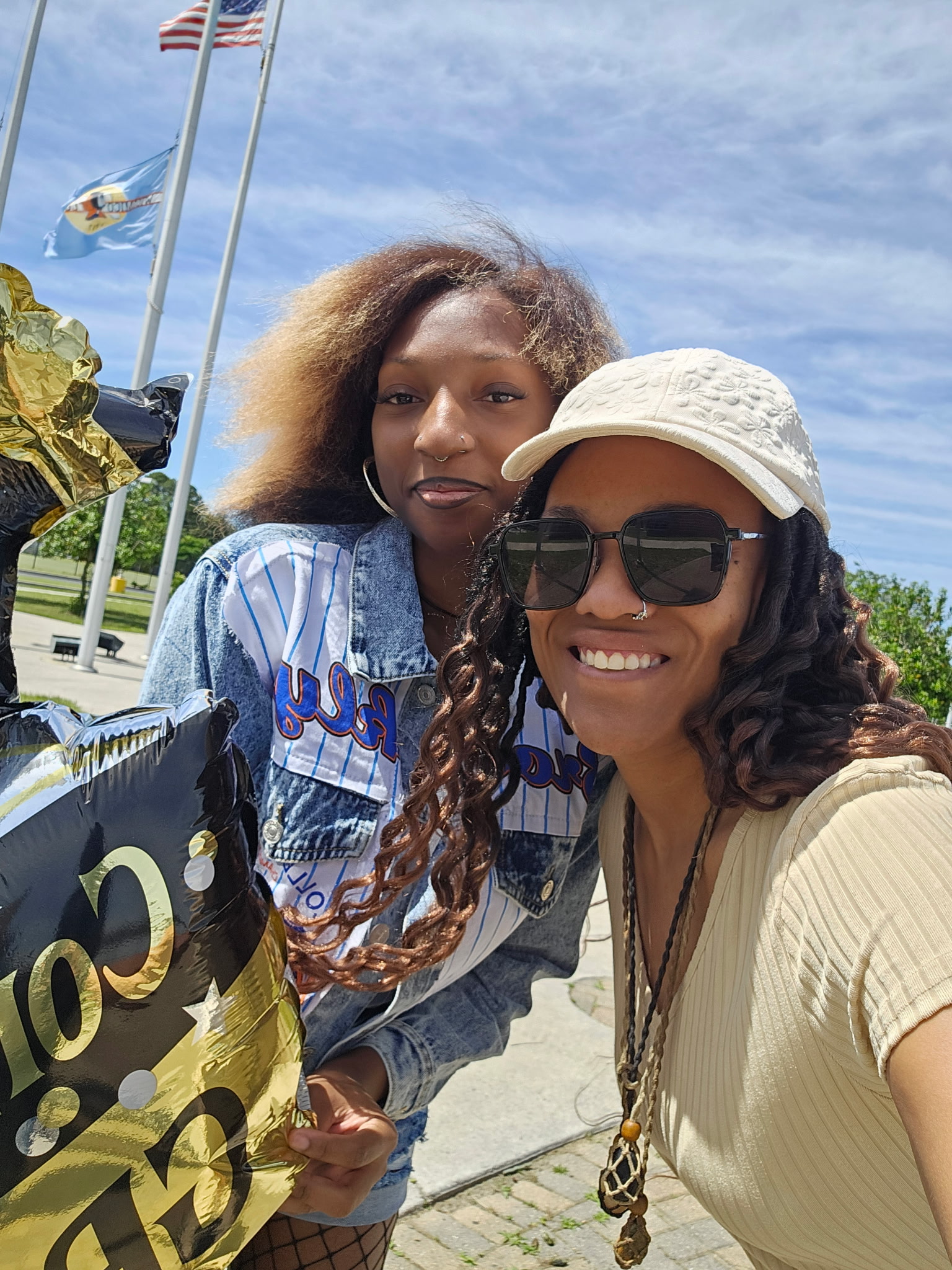 Kenisha Le'Cole with friend at memorial event